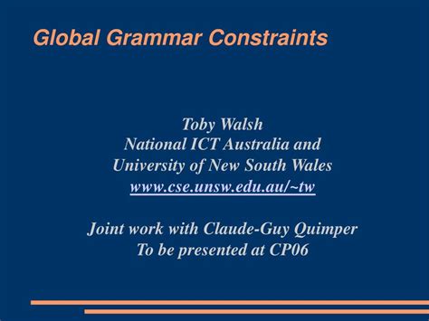 ppt global grammar constraints powerpoint presentation free download