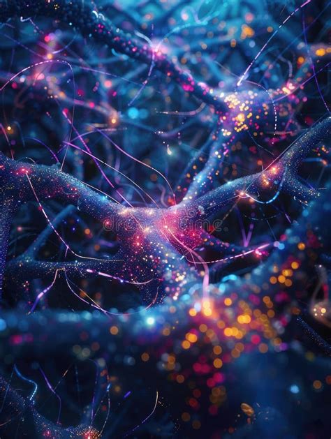 Colorful Neural Network Stock Image Image Of Synapse 363206377