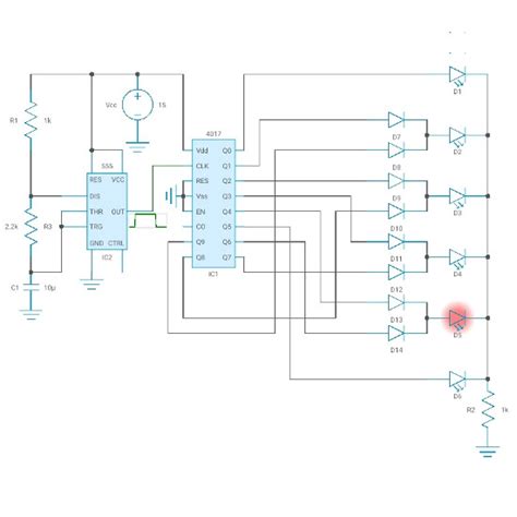 Dancing Leds Using 4017