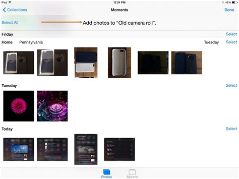 where did your ios 8 camera roll go