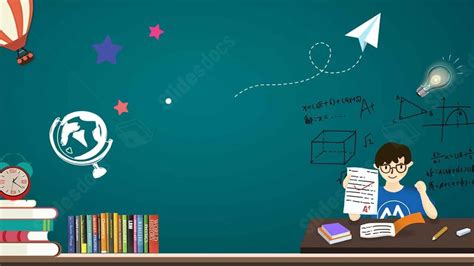 vacation summer chalkboard math class powerpoint background for free