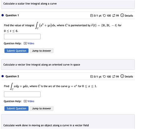 Solved Calculate A Scalar Line Integral Along A Curve Chegg