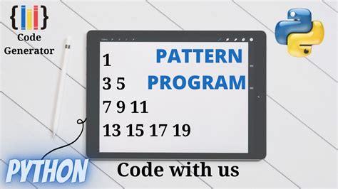 Odd Number Pattern Programs In Python Python For Beginners Code Generator CG YouTube