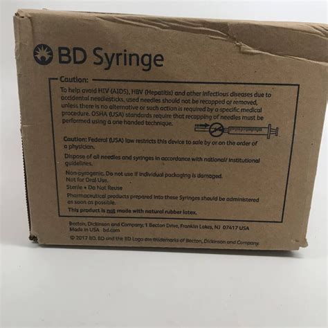 Bd 309574 Plastipak 3ml Syringe Luer Lok Tip Wbd Precisionglide Needle