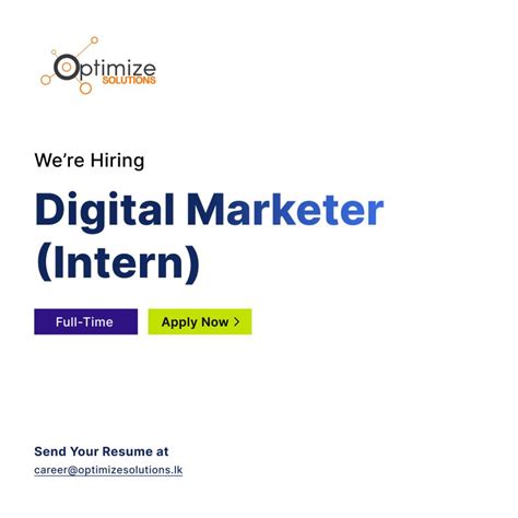 Internship Digitalmarketing Marketingintern Optimizesolutions Careeropportunity
