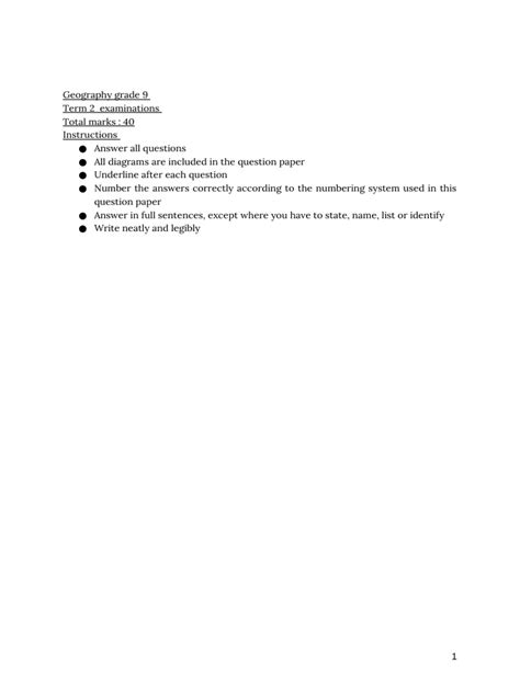Geography Grade 9 June 2023 Pdf