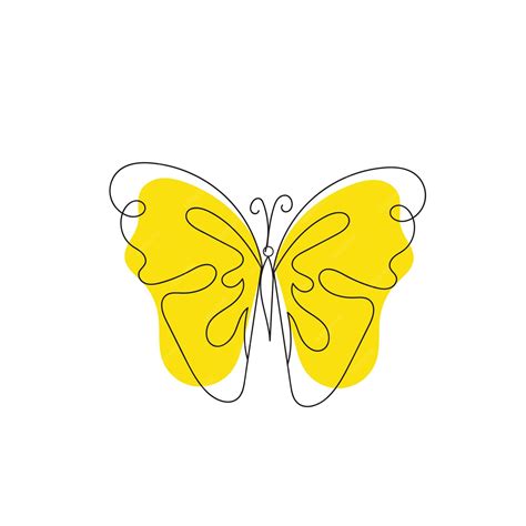 Conjunto De Contorno De Mariposa Dibujada A Mano Vector Premium