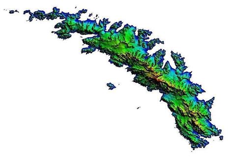 3d terrain landscape model of south georgia islands topography 3d model