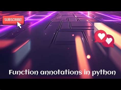 Function Annotations In Python YouTube