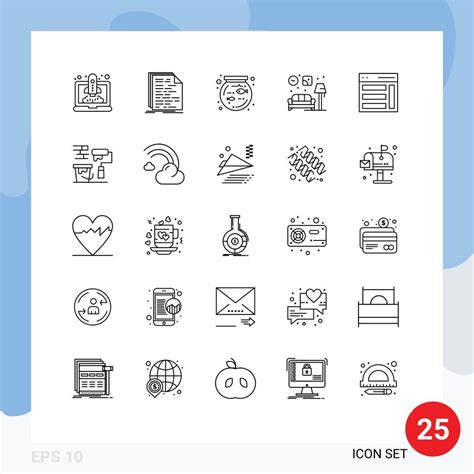 User Interface Pack Of 25 Basic Lines Of Interface Lump Script Couch