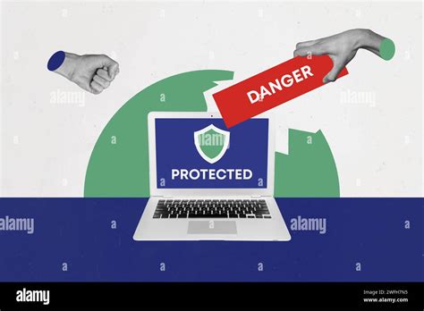 Photo Collage Picture Poster Laptop Computer Screen Protected Data Antivirus Malware Prevention