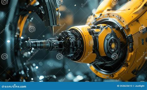 Futuristic Robotic Arm Performing Precision Manufacturing Tasks Stock Image Image Of Robot