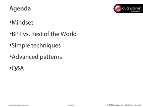 bpm patterns and best practices with outsystems bpt ppt