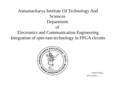 Pptx Integration Of Spin Ram Technology In Fpga Circuits Dokumentips