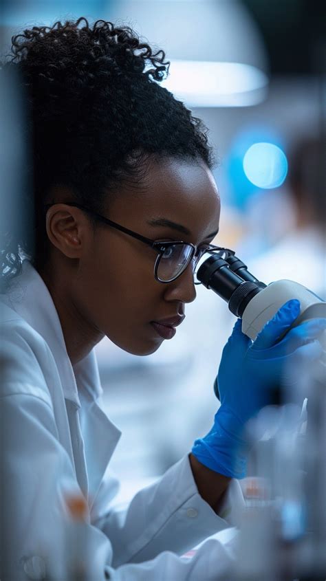 Free Scientific Research Intensity Photo Scientist Microscope