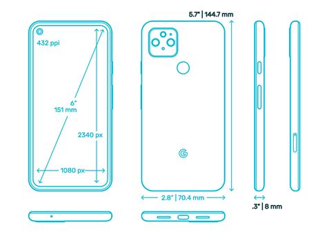 Google Pixel 5 Dimensions Drawings Dimensions Com