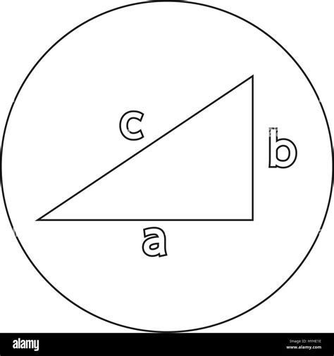 Pythagoras Theorem Icon Stock Vector Image Art Alamy