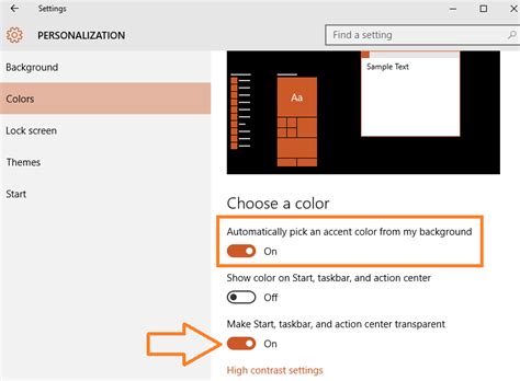 Turn On Off Transparency In Start Menu Taskbar Of Windows