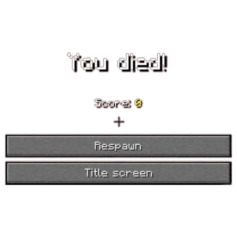Minecraft You Died Screen At Edwin Dryer Blog