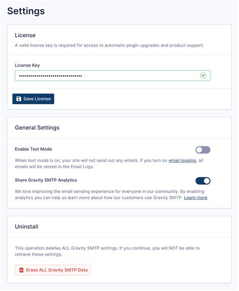 Settings Gravitysmtp Documentation