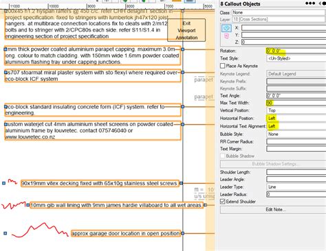 callout note text alignment general discussion vectorworks
