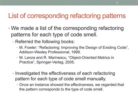 Revisiting The Relationship Between Code Smells And Refactoring Pptx