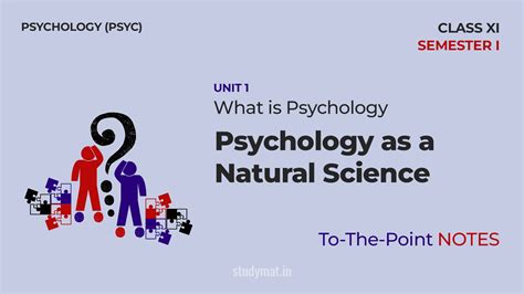 Psychology As A Natural Science Notes Unit Class Psychology STUDYMAT