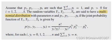 多项分布 Multinomial Distribution Csdn博客