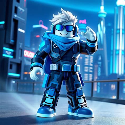 Dive Into This Dynamic Blue Roblox Character