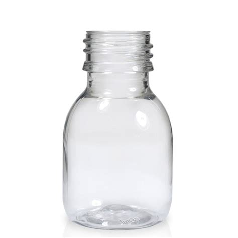 60ml Clear Pet Plastic Sirop Bottle Amphorea Ltd 0161 367 9093