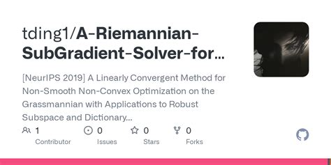 Github Tding1a Riemannian Subgradient Solver For Least Absolute