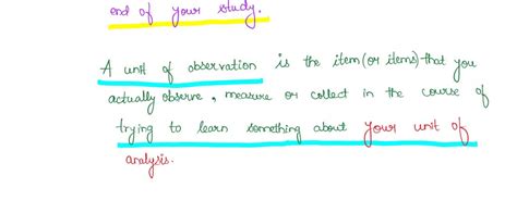 SOLVED What Is The Difference Between The Unit Of Observation And The Unit Of Analysis In
