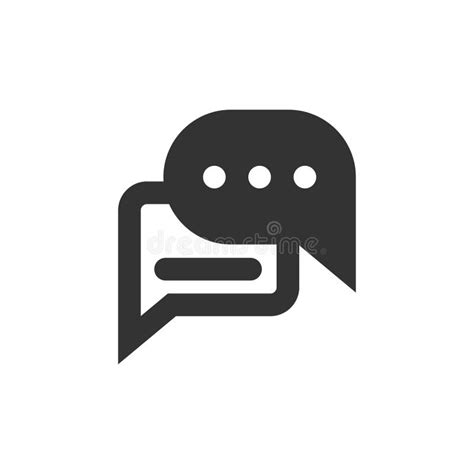Chat Speech Bubble And Dialog Balloon Filled Style Vector Icon Stock