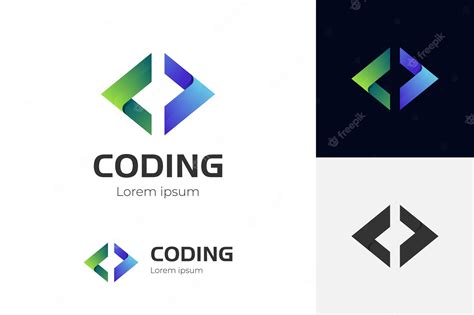 premium vector modern logos of code for coding programming gradient