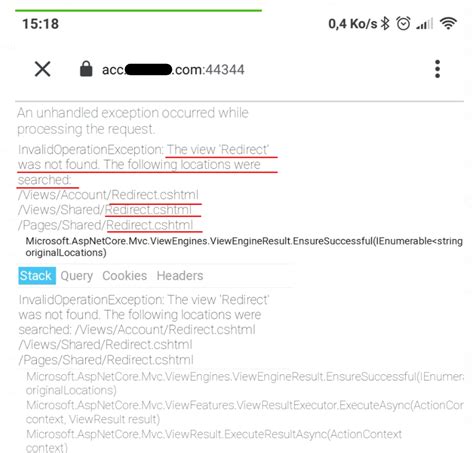 Identityserver4 Identity Server Redirect To React Native Error Stack Overflow