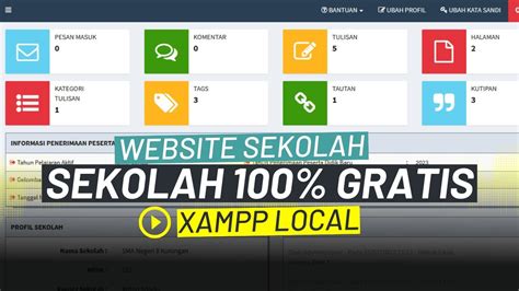 Cara Membuat Website Sekolahan Dengan Mudah 100 Gratisss YouTube