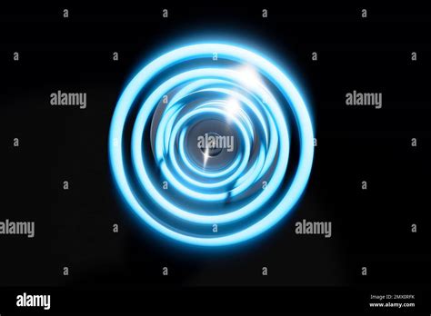 3d Rendering Of Music Visualizer Isolated On Black Background Stock