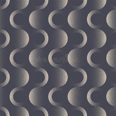 50s 60s 70s Old Fashioned Seamless Pattern Vector Circles Dotwork