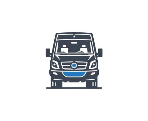 Premium Vector Van Front View Icon