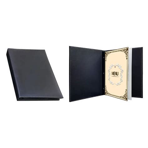 Black Leather Menu Card Folders Packaging Type Poly Bag Size A3 At