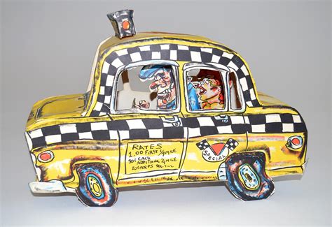 Red Grooms Ruckus Taxi Folded 3 D Lithographic Sculpture At 1stdibs
