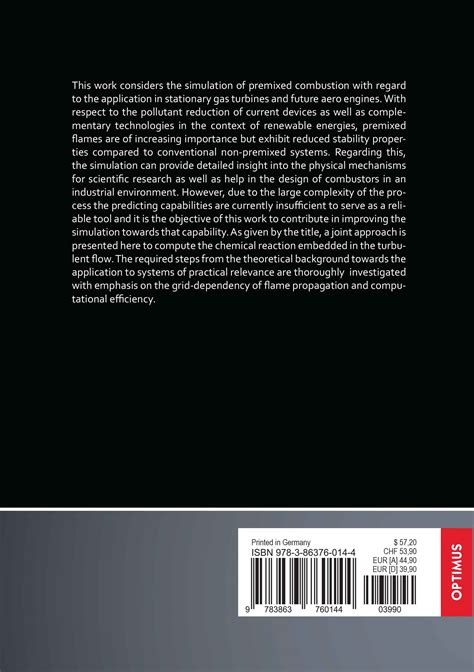 Large Eddy Simulation Of Premixed Combustion Using Artificial Flame Sieversmedien