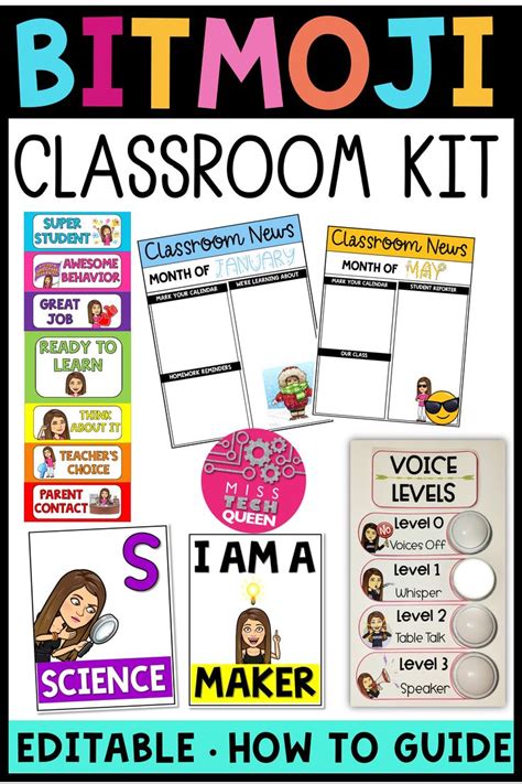 Editable Classroom Decor Bitmoji Bundle Resource Classroom Classroom