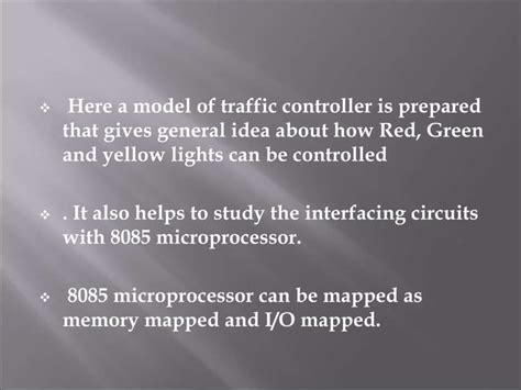 Traffic Controller Using 8085 Ppt Computing Technology And Computing