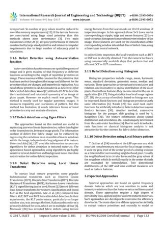 A Review On Fabric Defect Detection Techniques PDF Needlework Arts And Crafts