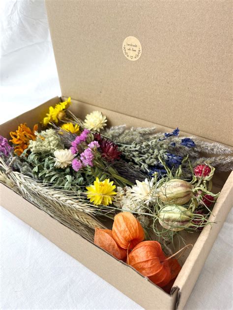 Dried Flower Craft Box Dry Grasses And Flowers Box Preserved Natural