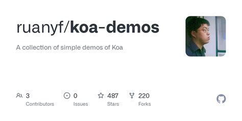 Github Ruanyfkoa Demos A Collection Of Simple Demos Of Koa
