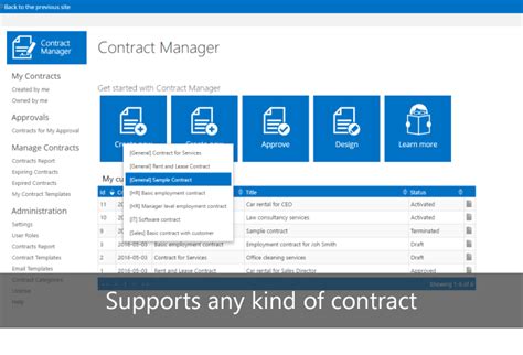 Sharepoint Contract Management Template Free