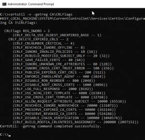 The Certification Authority Service Does Not Start And Throws The Error Message The Revocation
