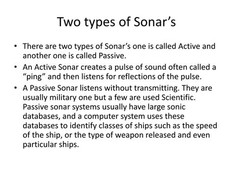 PPT Sonar PowerPoint Presentation Free Download ID 2385312